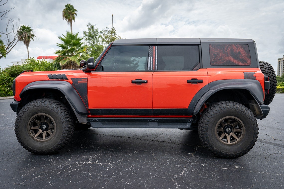 2022+ Ford Bronco Raptor Fender Vent Black Out Kit Decals Stickers ...