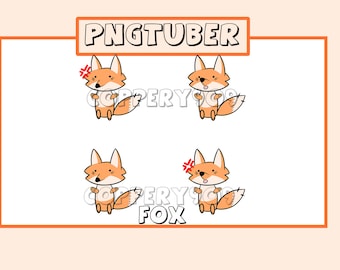 Pngtuber Fox Chibi Cute Kawaii Twitch Youtube Vtuber Streaming Ready to ...