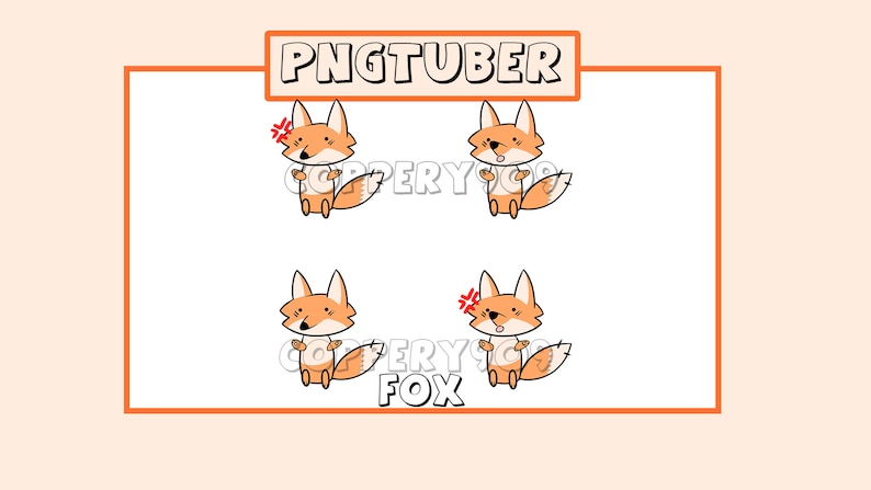 Fox Pngtuber | Chibi | Twitch | Youtube - Etsy