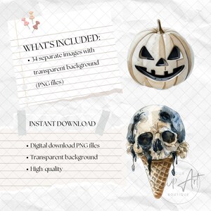 Watercolor Halloween Candy Clipart Spooky Sweets & Creepy Treats Trick ...