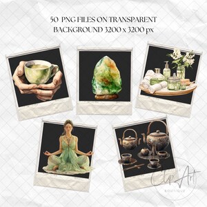 Watercolor Yoga Girls Clipart Set Meditation, Fitness and Self Care ...