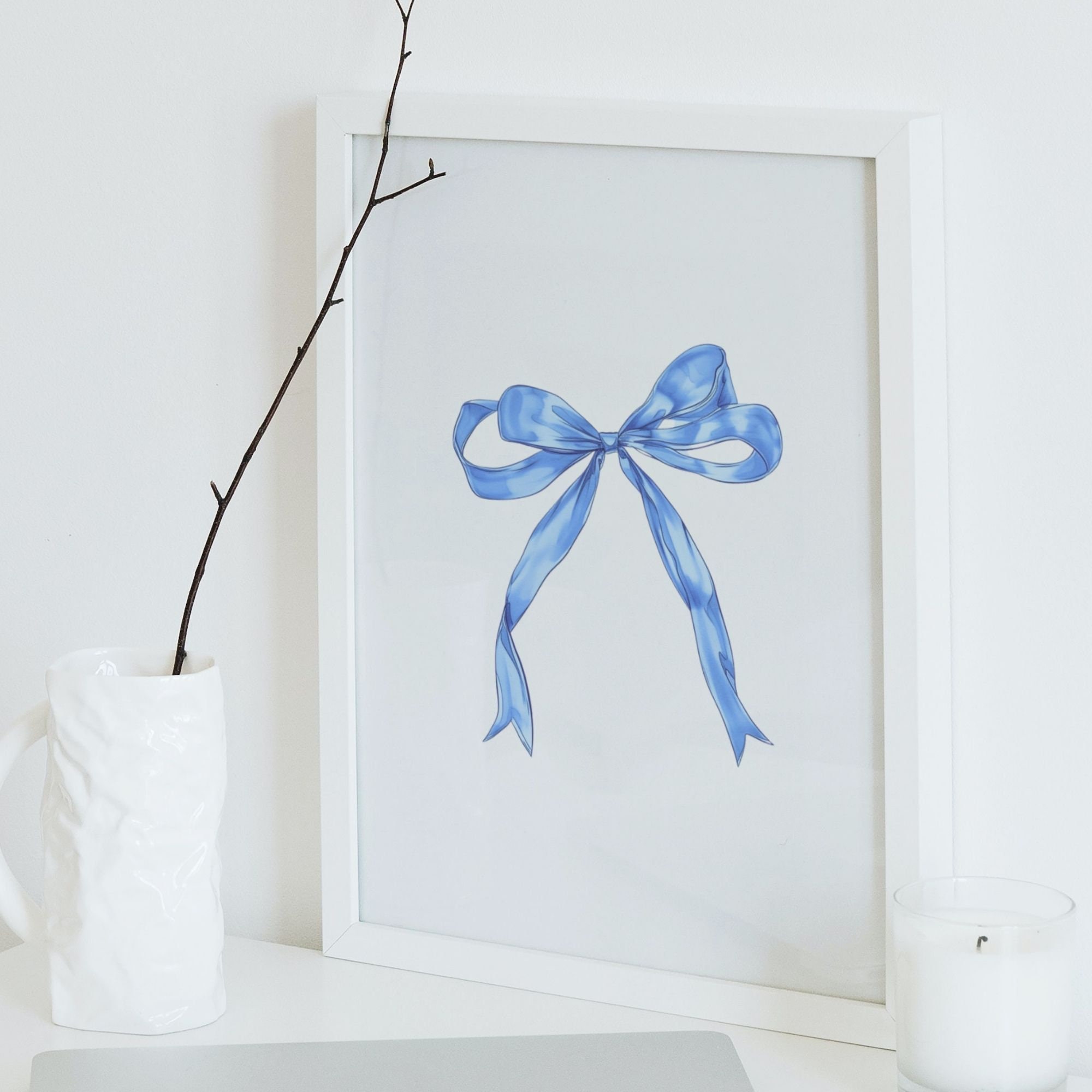 Watercolor Blue Bows Clipart Illustration Silk Bow PNG Ribbons Greeting ...