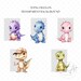 Watercolor Cute Dino Clipart Bundle, 35 Baby Nursery Decor ...