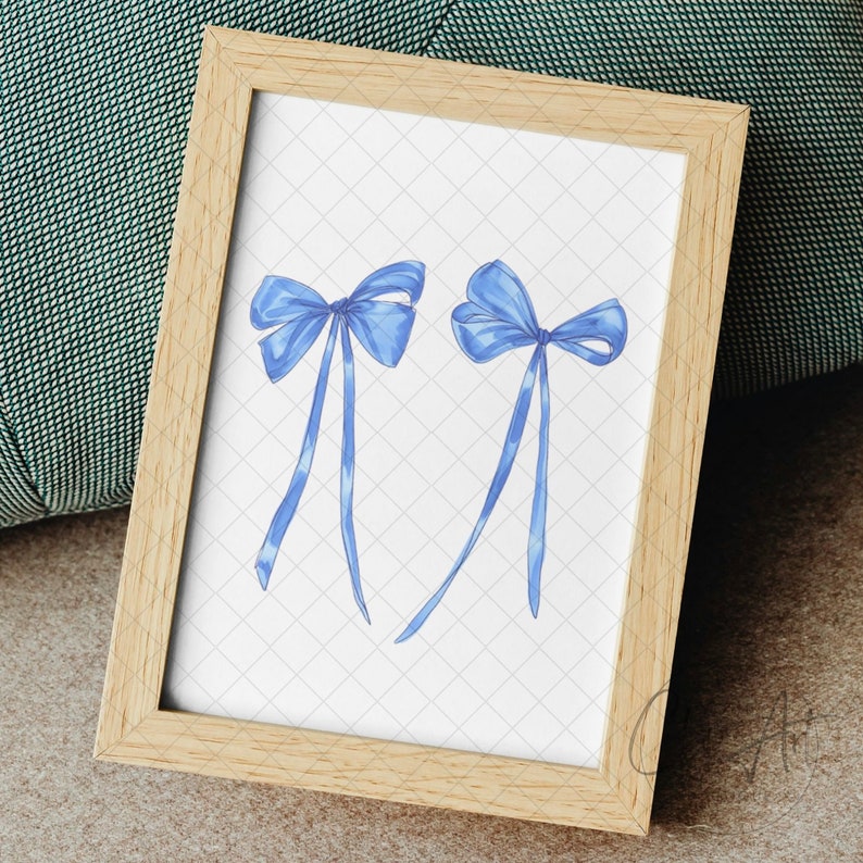 Watercolor Blue Bows Clipart Illustration Silk Bow PNG Ribbons Greeting ...