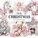 Exquisite Pink Christmas Wonderland PNG Clipart Bundle Festive Holiday ...
