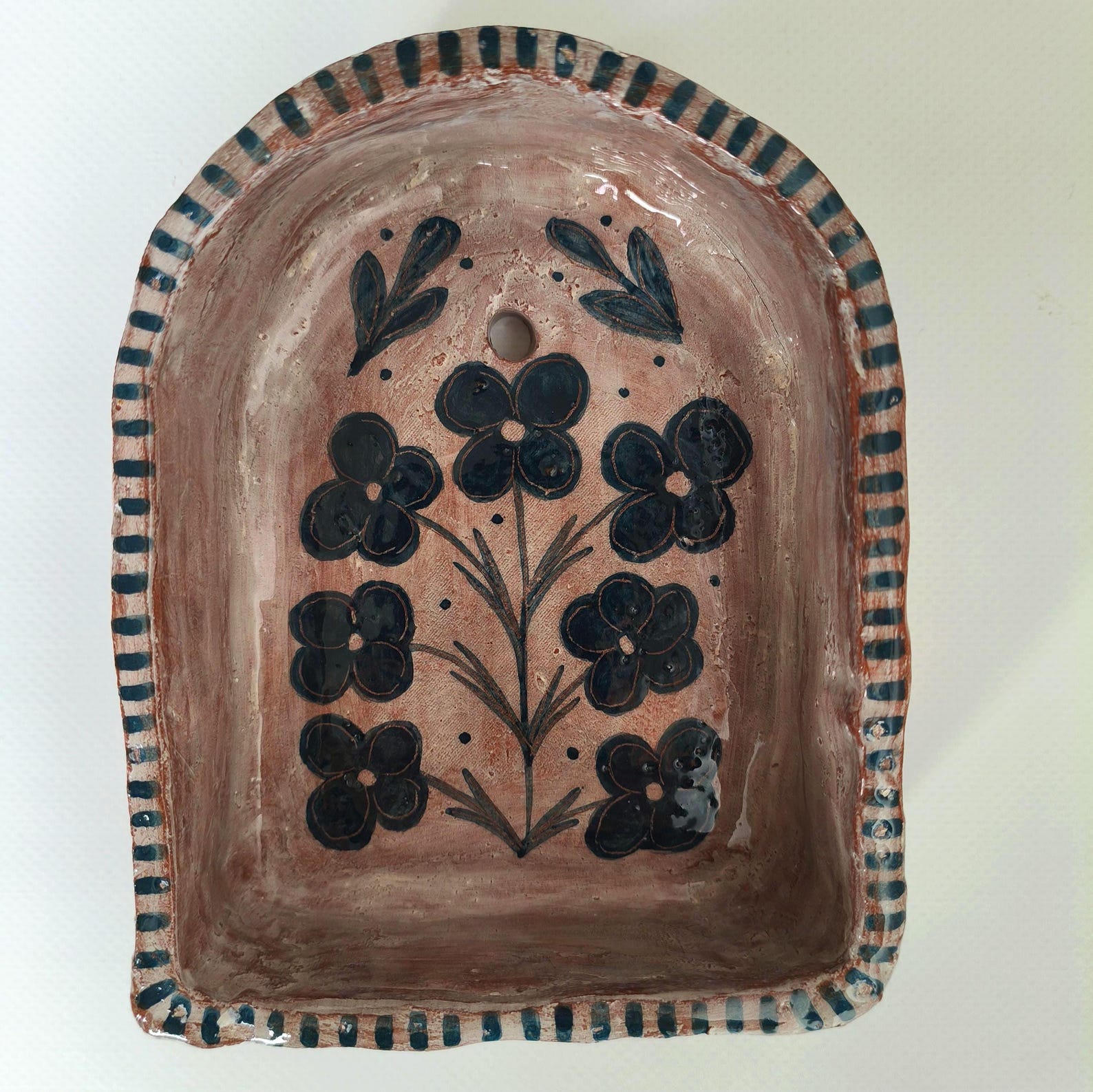 Handmade Ceramic Altar Shelf: Floral Wall Decor - Etsy