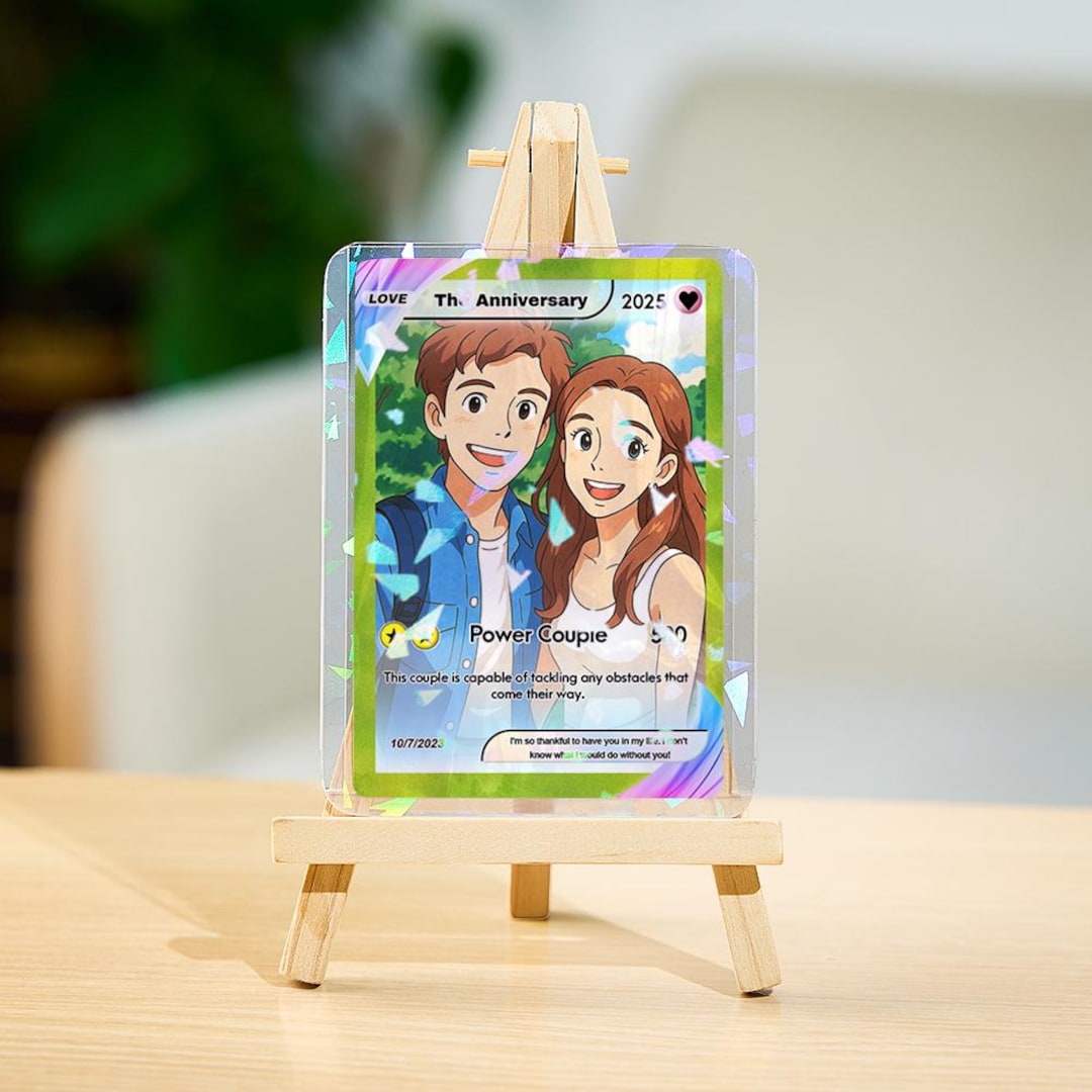 Custom Valentine's Day Poke Card: Anime Couple Keepsake - Etsy