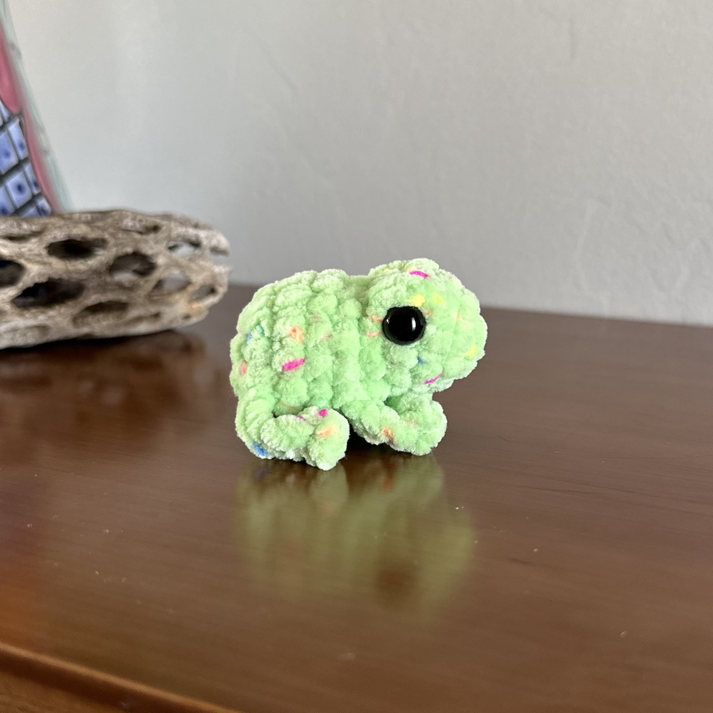 Avocado Funfetti the Tucson Toad Plushie Lime Green/rainbow Crochet ...