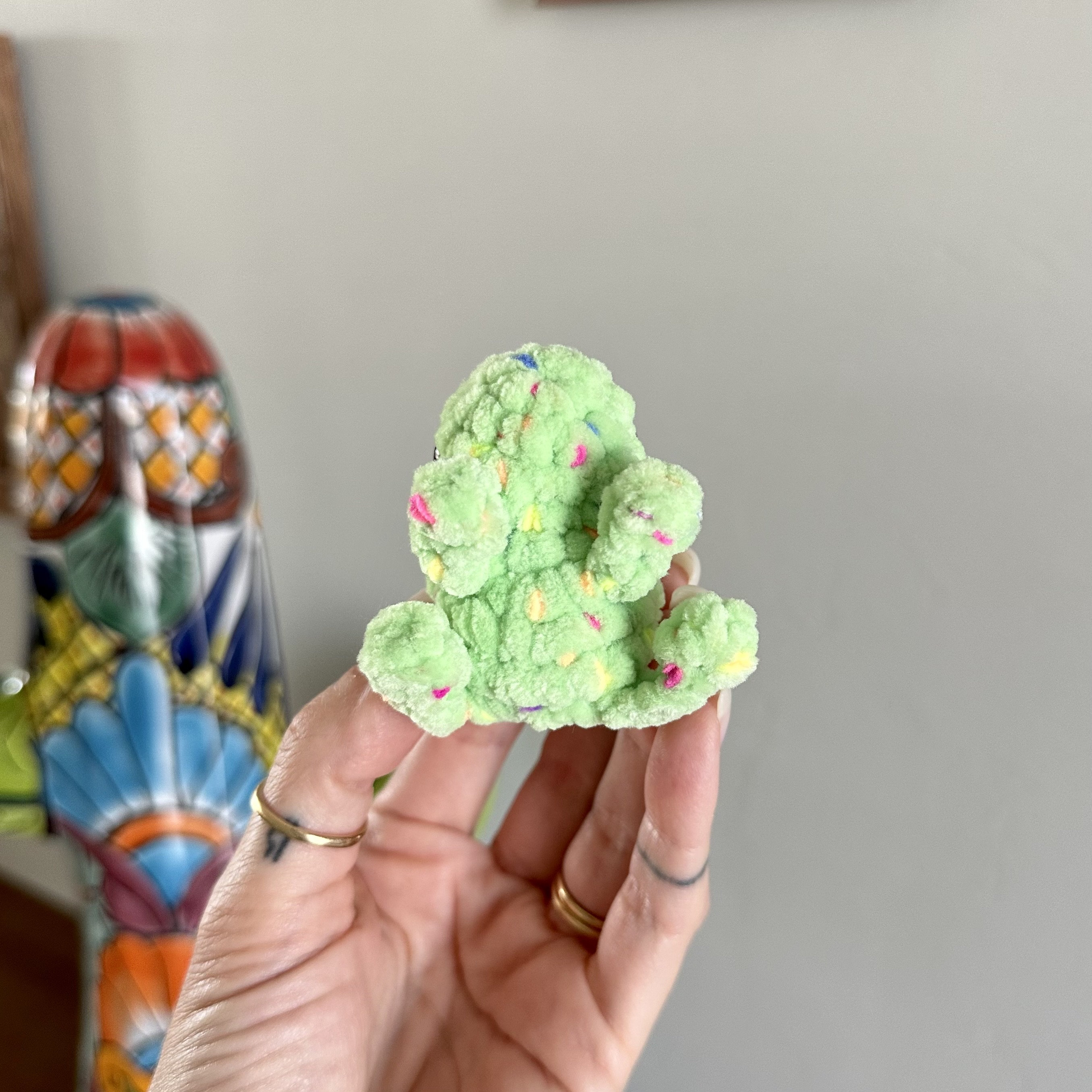 Avocado Funfetti the Tucson Toad Plushie Lime Green/rainbow Crochet ...