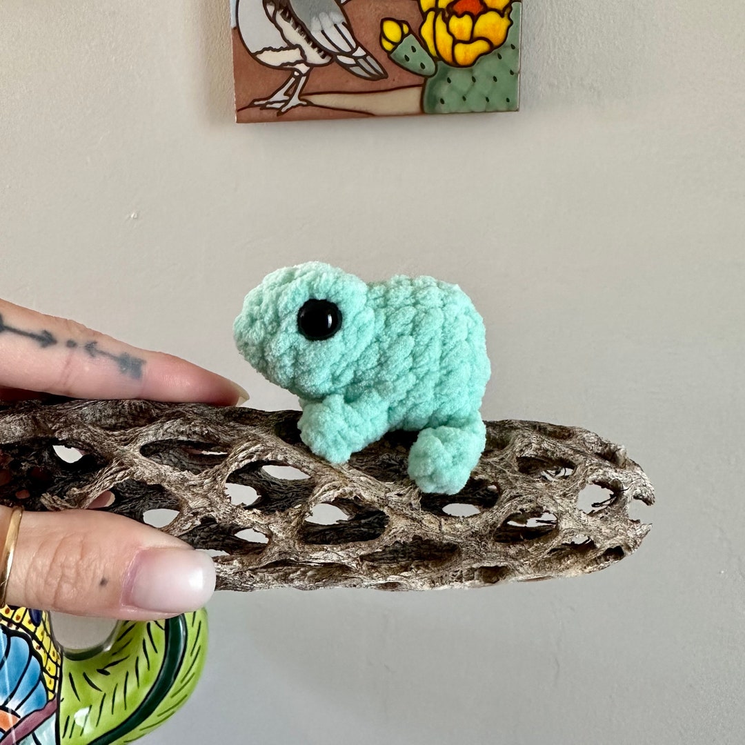 Tiny the Tucson Toad Plushiemint Crochet Desk Pet Pocket Toad Mini Soft ...