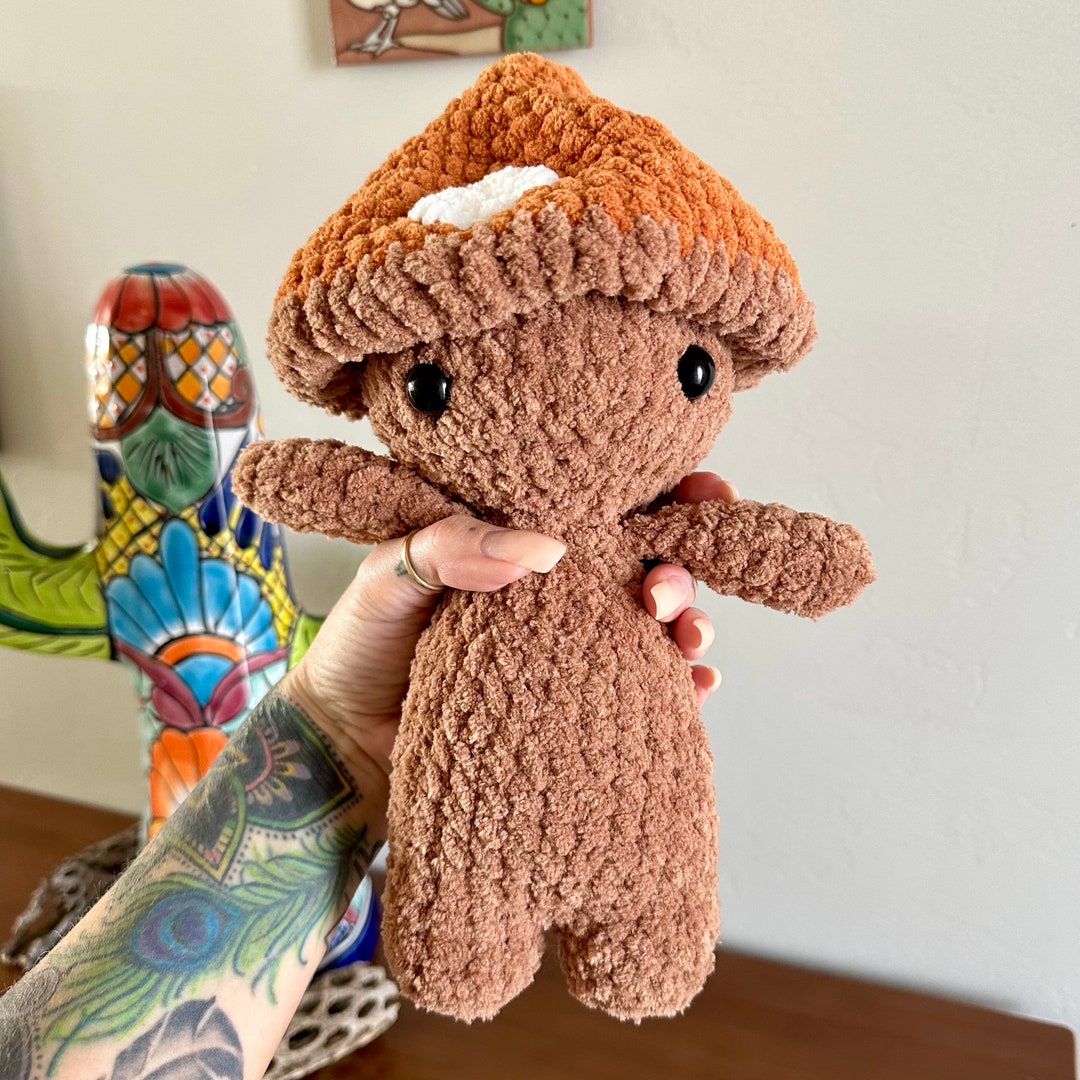Acorn the Mushie Doll Crochet Mushroom Decor Forest Friend Handmade One ...