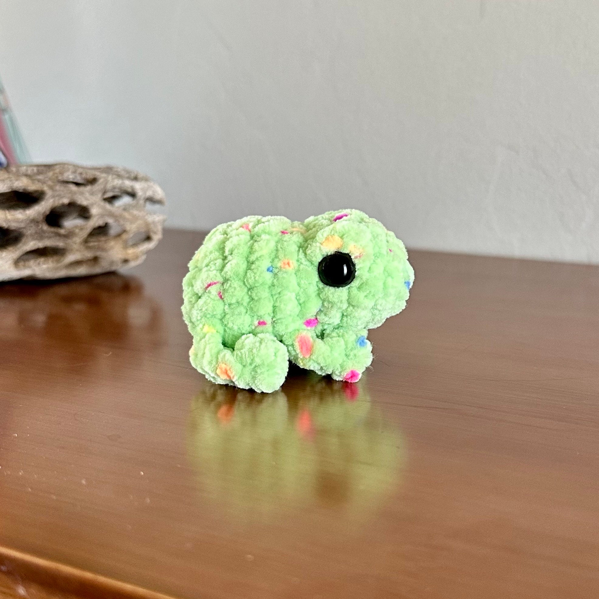 Avocado Funfetti the Tucson Toad Plushie Lime Green/rainbow Crochet ...