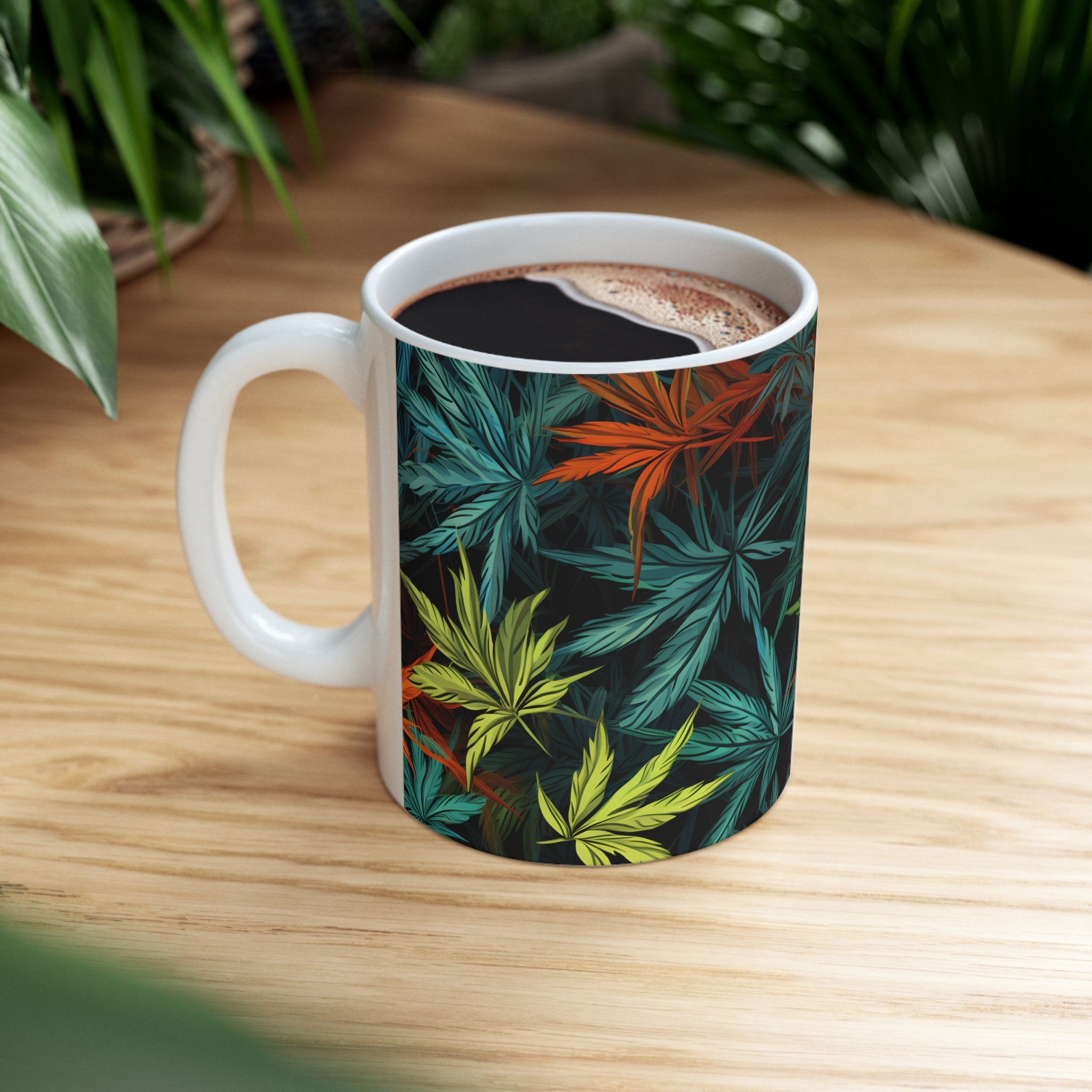 Natural Weed Pattern Marijuana Natural Pattern Marijuana Mug - Etsy