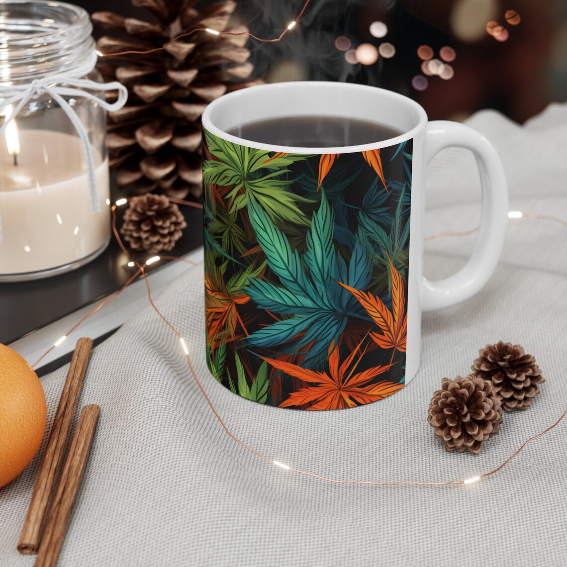 Natural Weed Pattern Marijuana Natural Pattern Marijuana Mug - Etsy