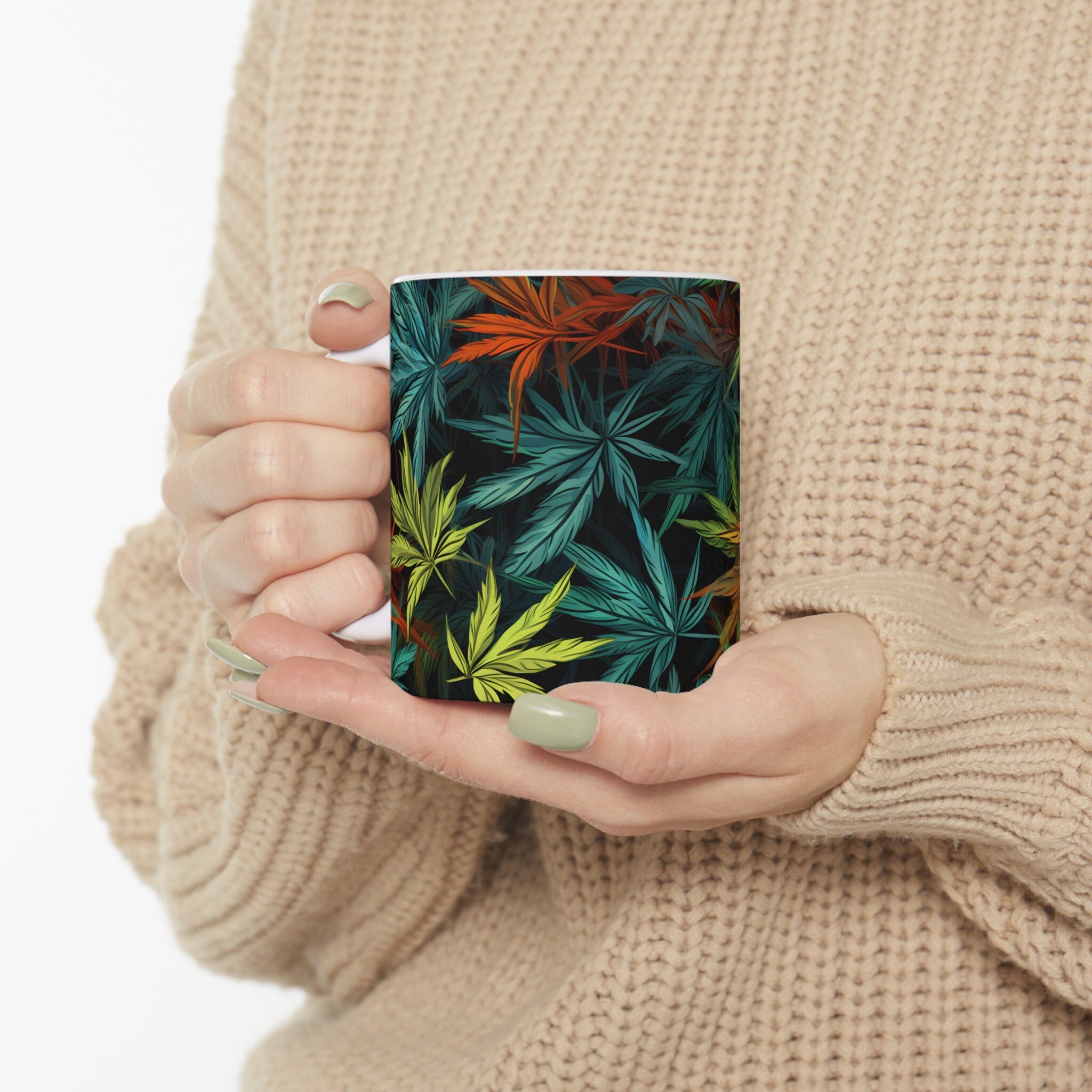Natural Weed Pattern Marijuana Natural Pattern Marijuana Mug - Etsy