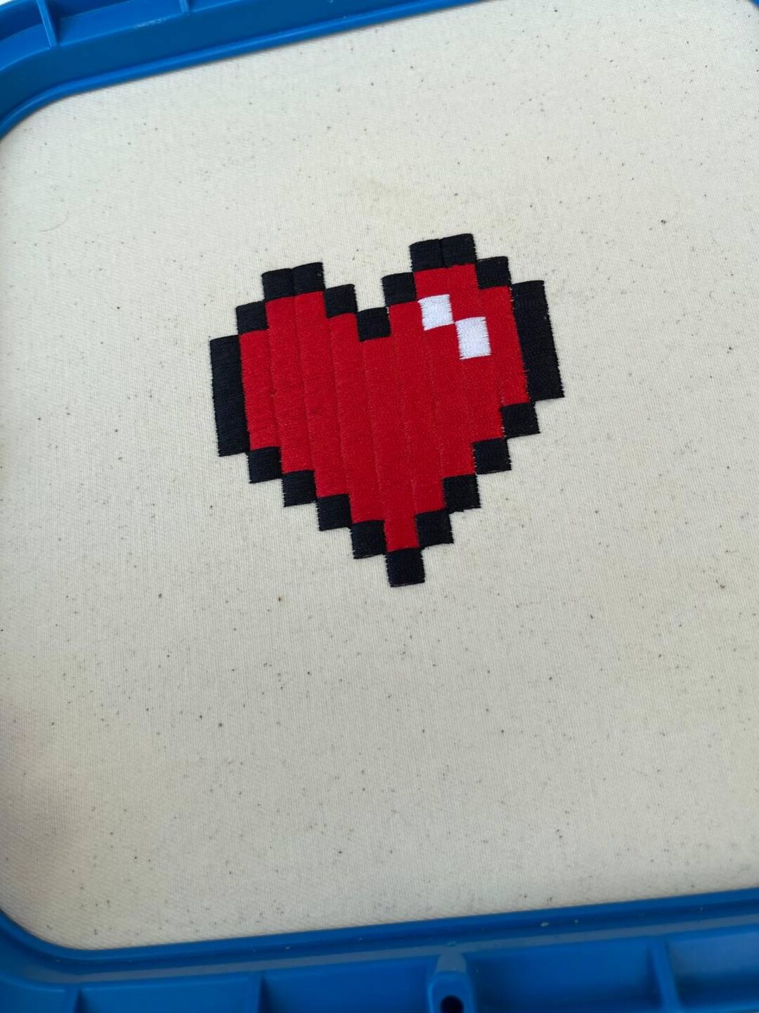 Pixel Heart Embroidery File | Retro 8-bit Design | .pes .dst .exp | for ...