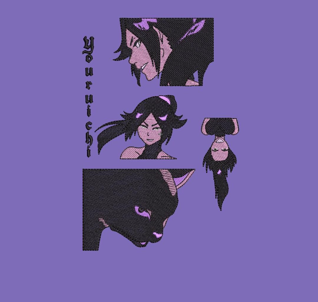 Yoruichi Shihouin Machine Embroidery Design – Bleach Anime Character ...
