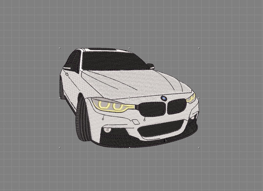 BMW Car Embroidery File | .pes .dst .exp | Luxury Car Design for ...