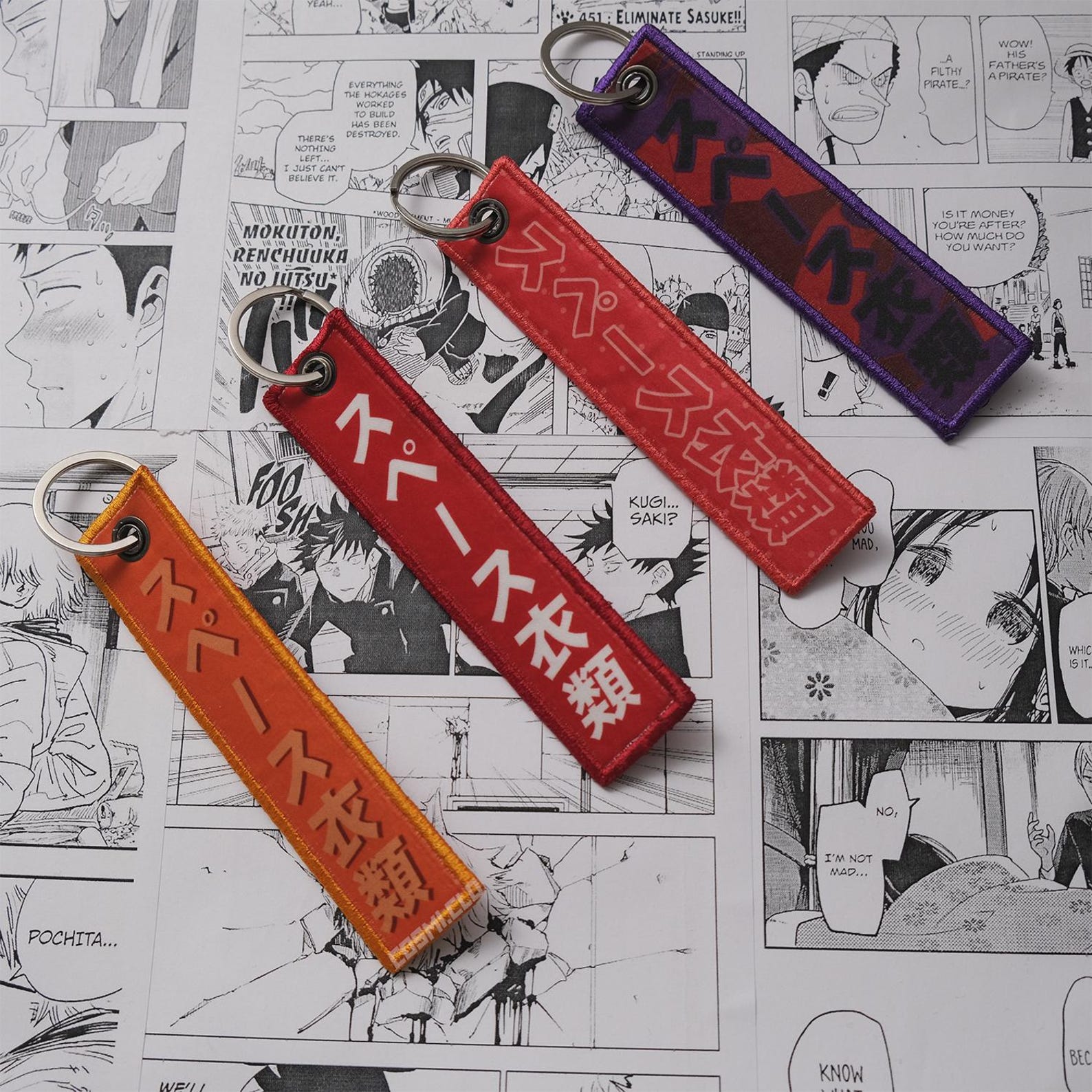 Waifu Keychain – Anime Girl Keyring With Embroidered Outline – 13x3 Cm ...