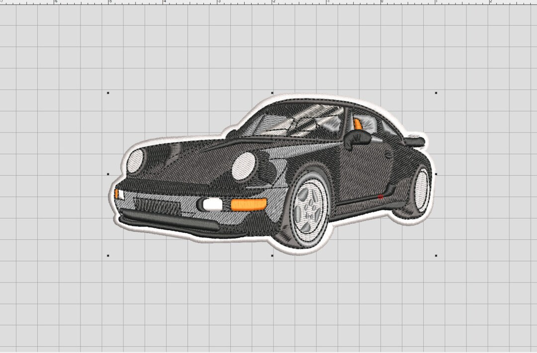 Porsche Car Embroidery File - Etsy