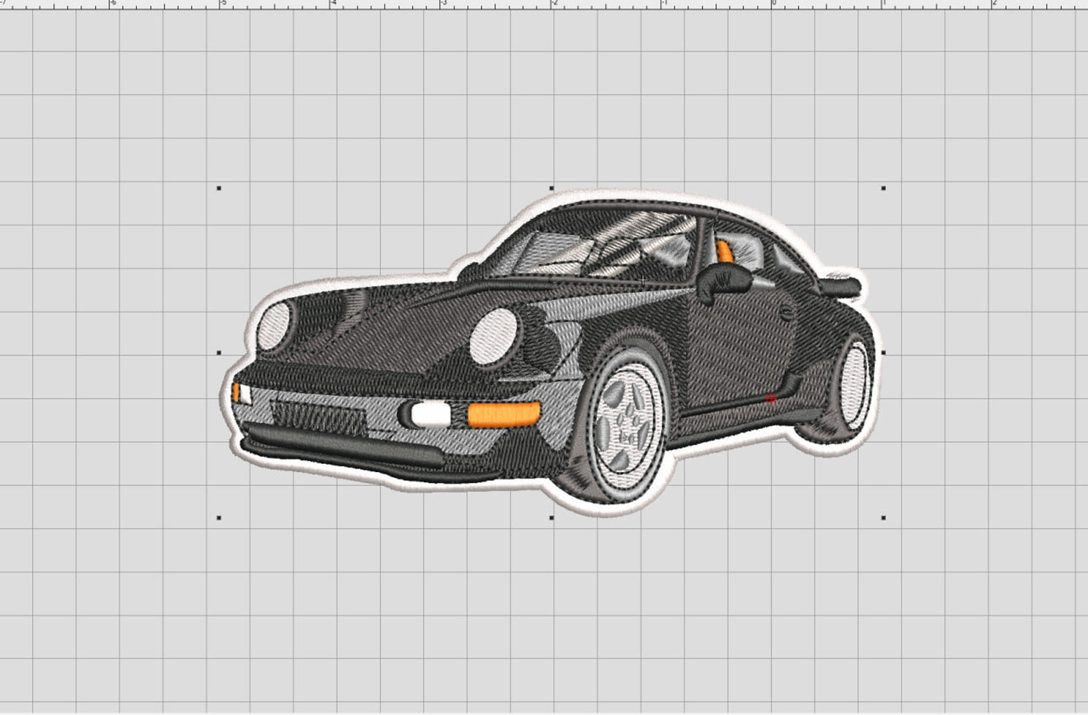 Porsche Car Embroidery File - Etsy