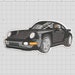 Porsche Car Embroidery File - Etsy