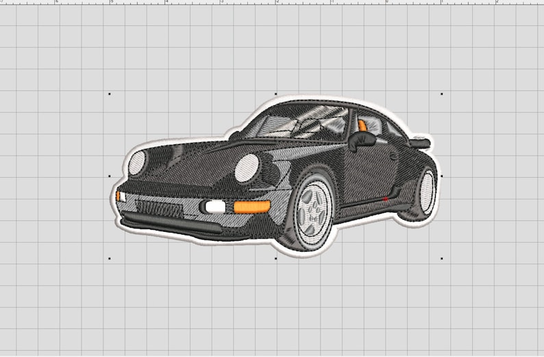 Machine Embroidery Design Porsche Car - Etsy