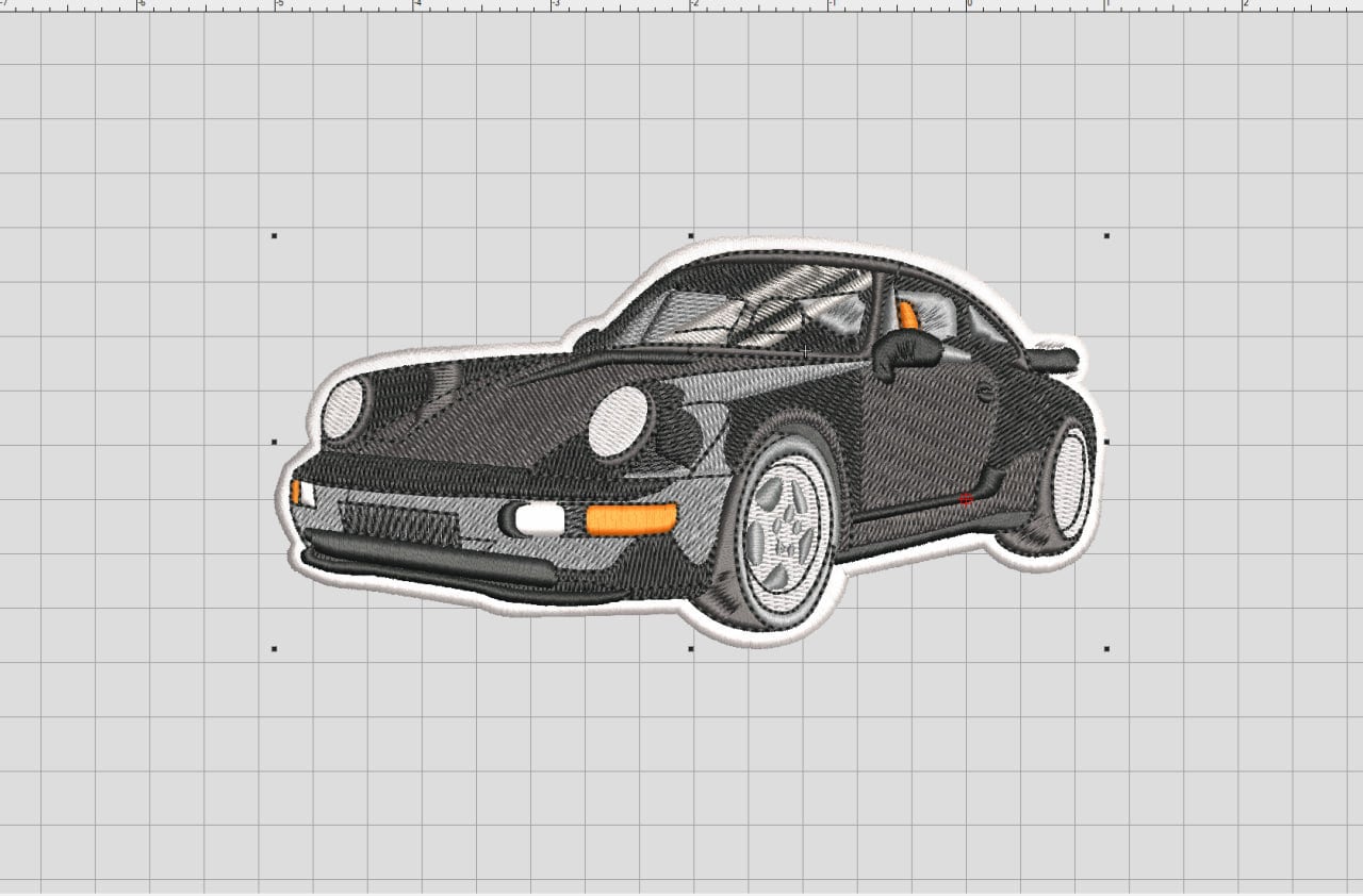 Porsche Car Embroidery File - Etsy