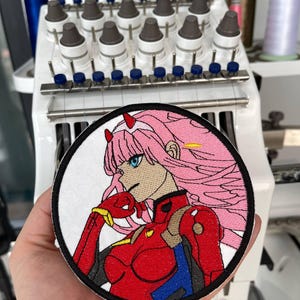 Zero Two Embroidered Patch – Darling in the Franxx Anime Iron-on ...