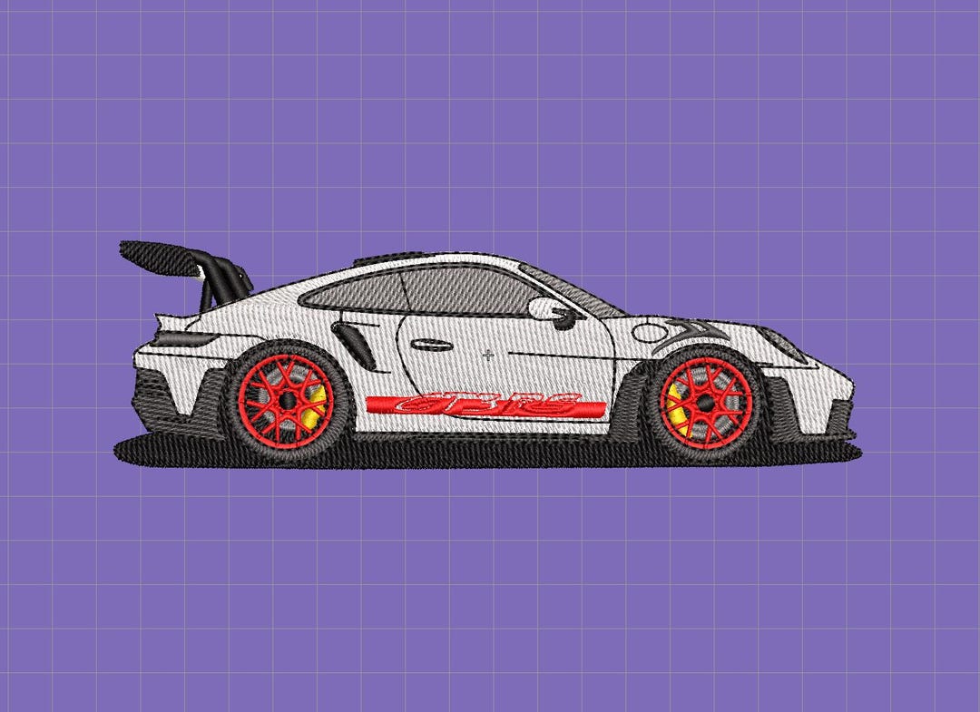 Porsche Car 911 Gt3 Embroidery Art File | Luxury Sports Car Design ...
