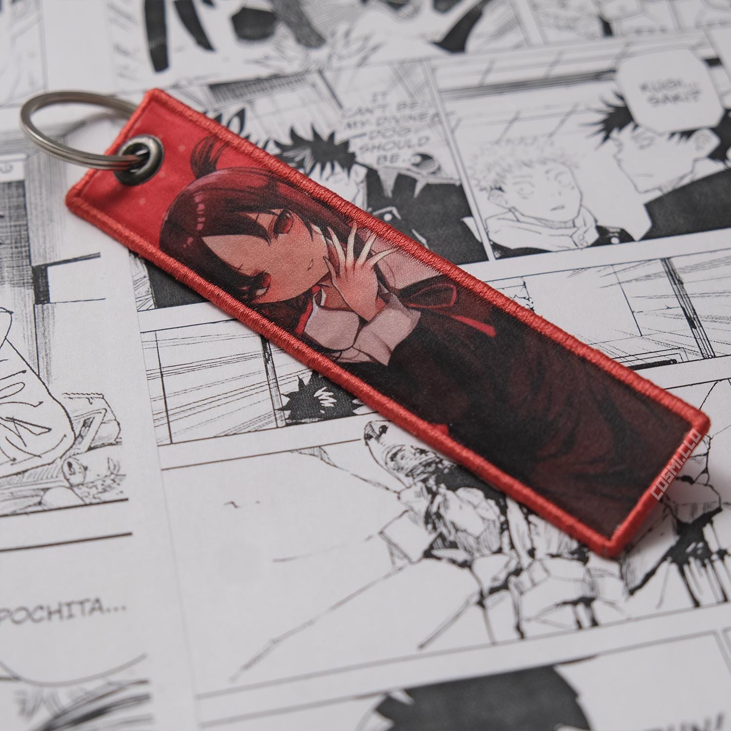 Waifu Keychain – Anime Girl Keyring With Embroidered Outline – 13x3 Cm ...