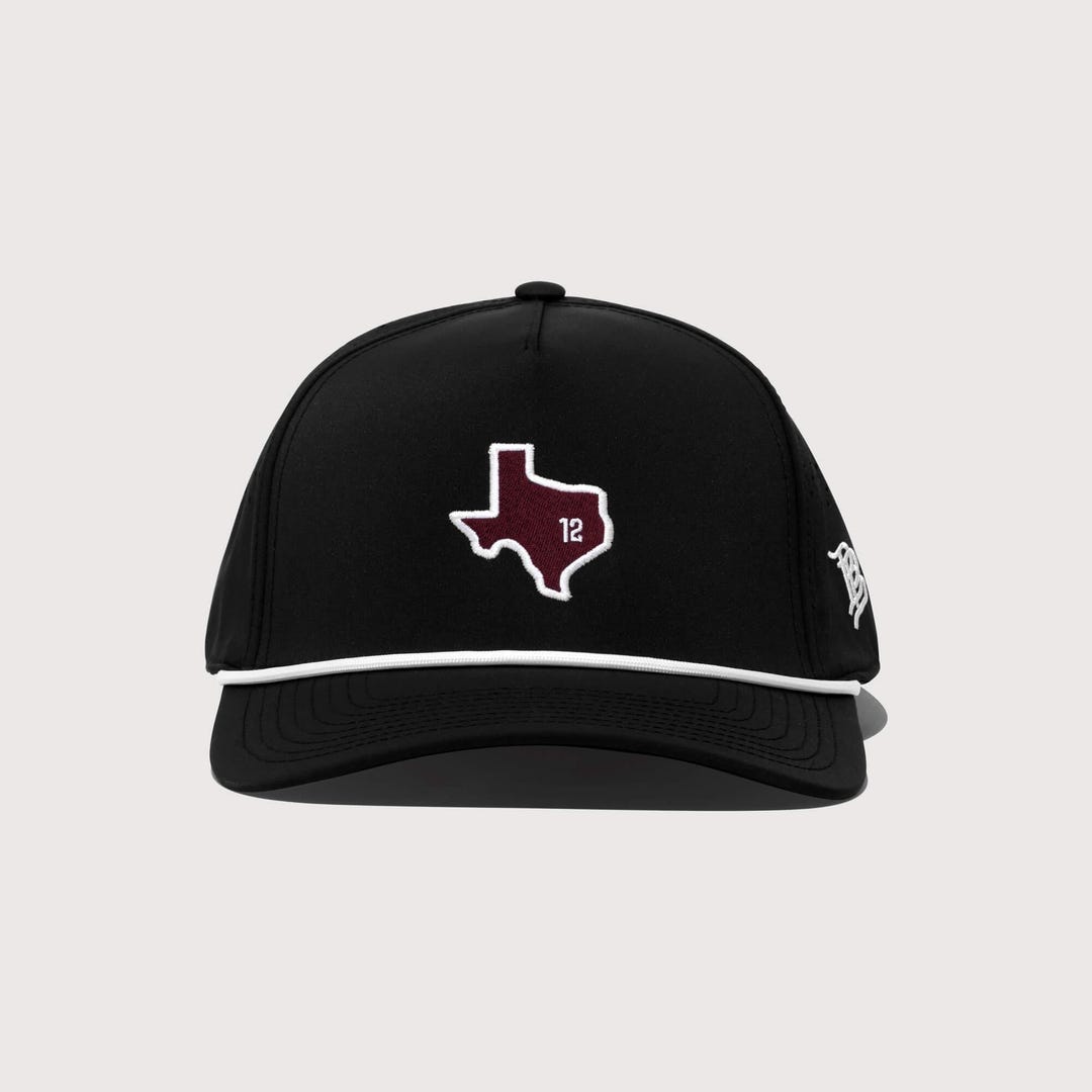 Texas A&M Performance Rope Hat - Black | Aggies | Maroon | Golf ...