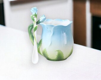 Cute Minimalist Yellow Flower Mug Handmade Ceramic Floral, Botanic ...