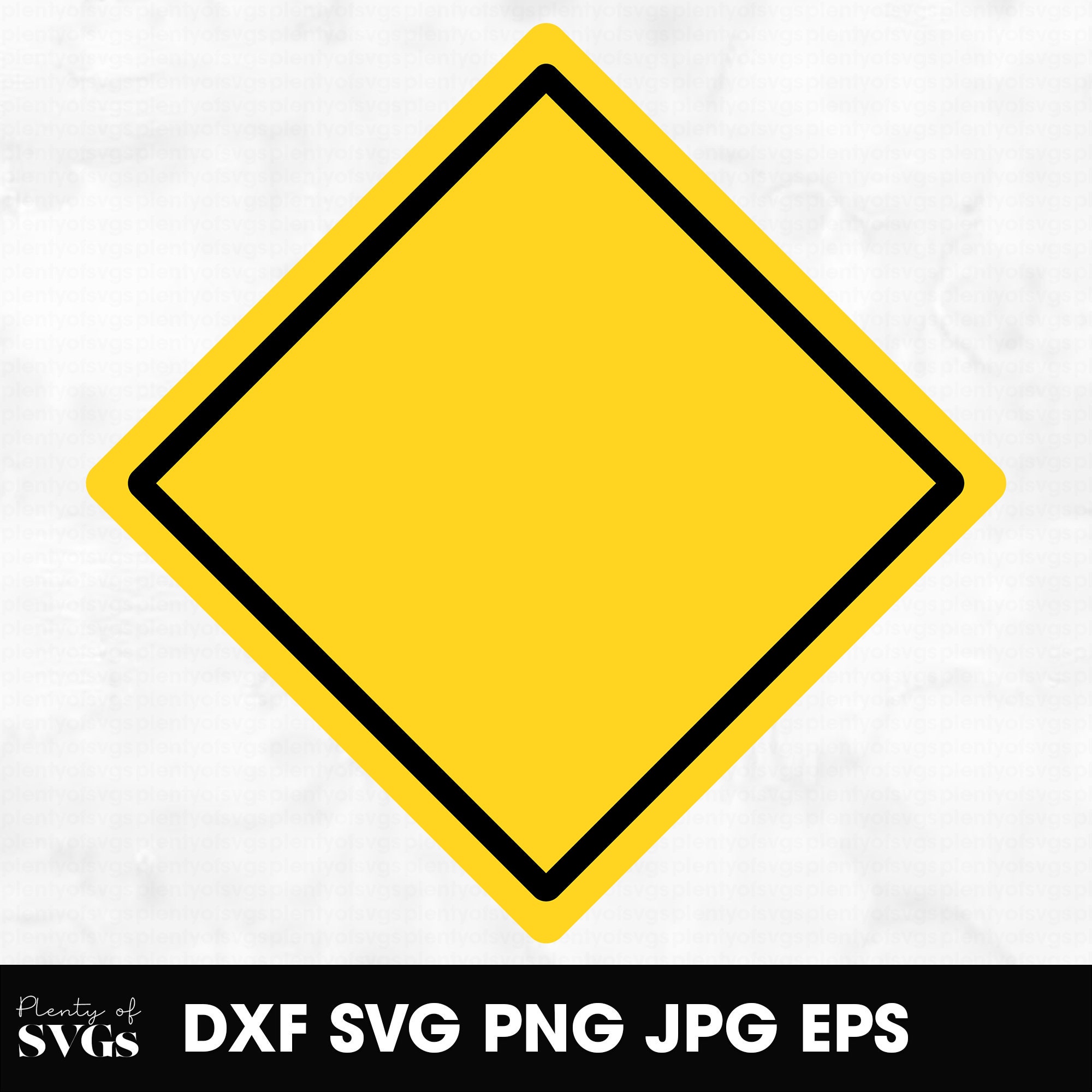 Blank Road Sign SVG Files - Diamond/square Road Sign SVG - Road Sign ...