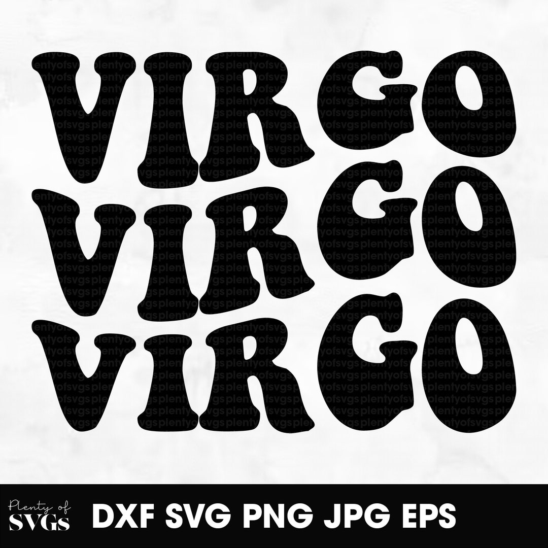Virgo SVG Files - Zodiac Star Sign Virgo SVG - Wavy Virgo SVG - Virgo ...