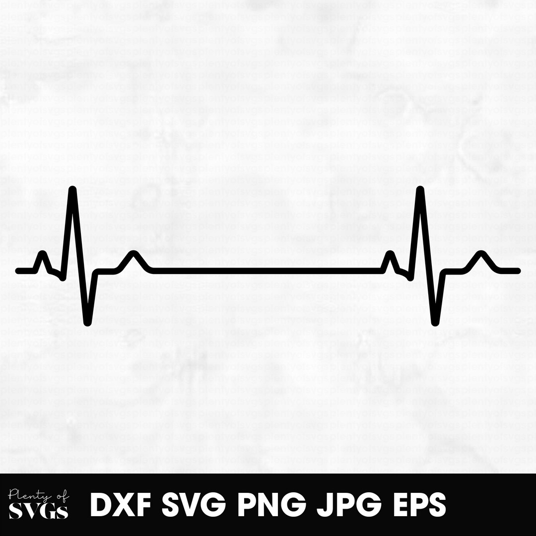 Heartbeat Template SVG Files - Heart EKG SVG - Ekg Svg - Heartbeat Line ...