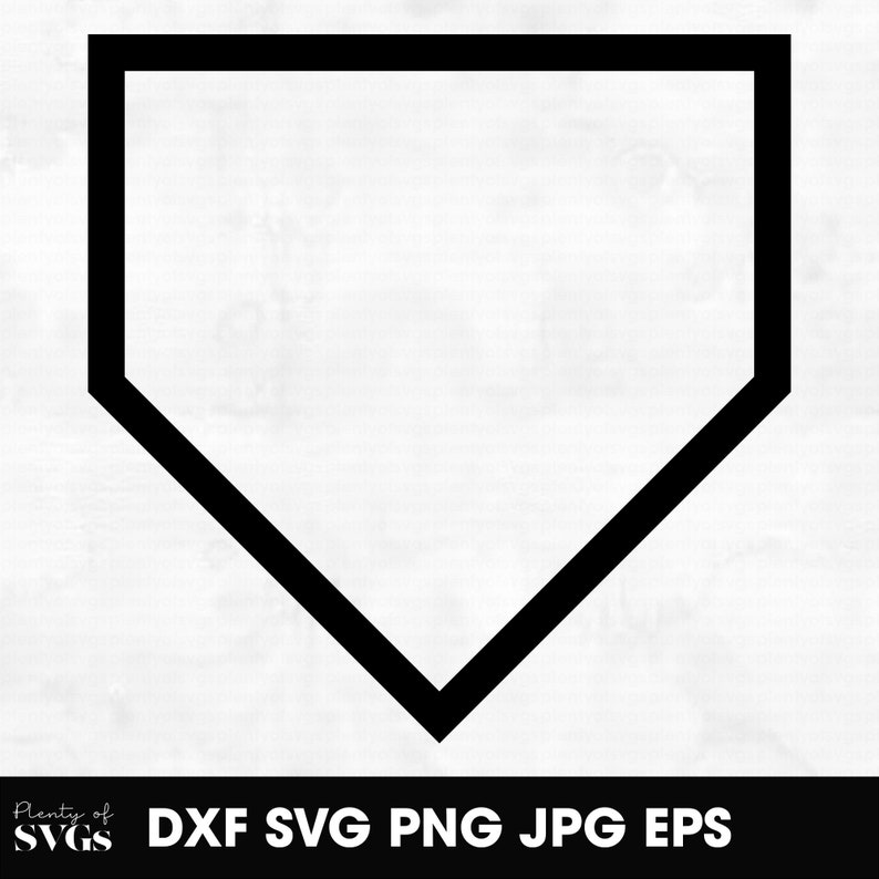Baseball Home Plate Outline SVG Files - Home Plate SVG - Home Plate ...