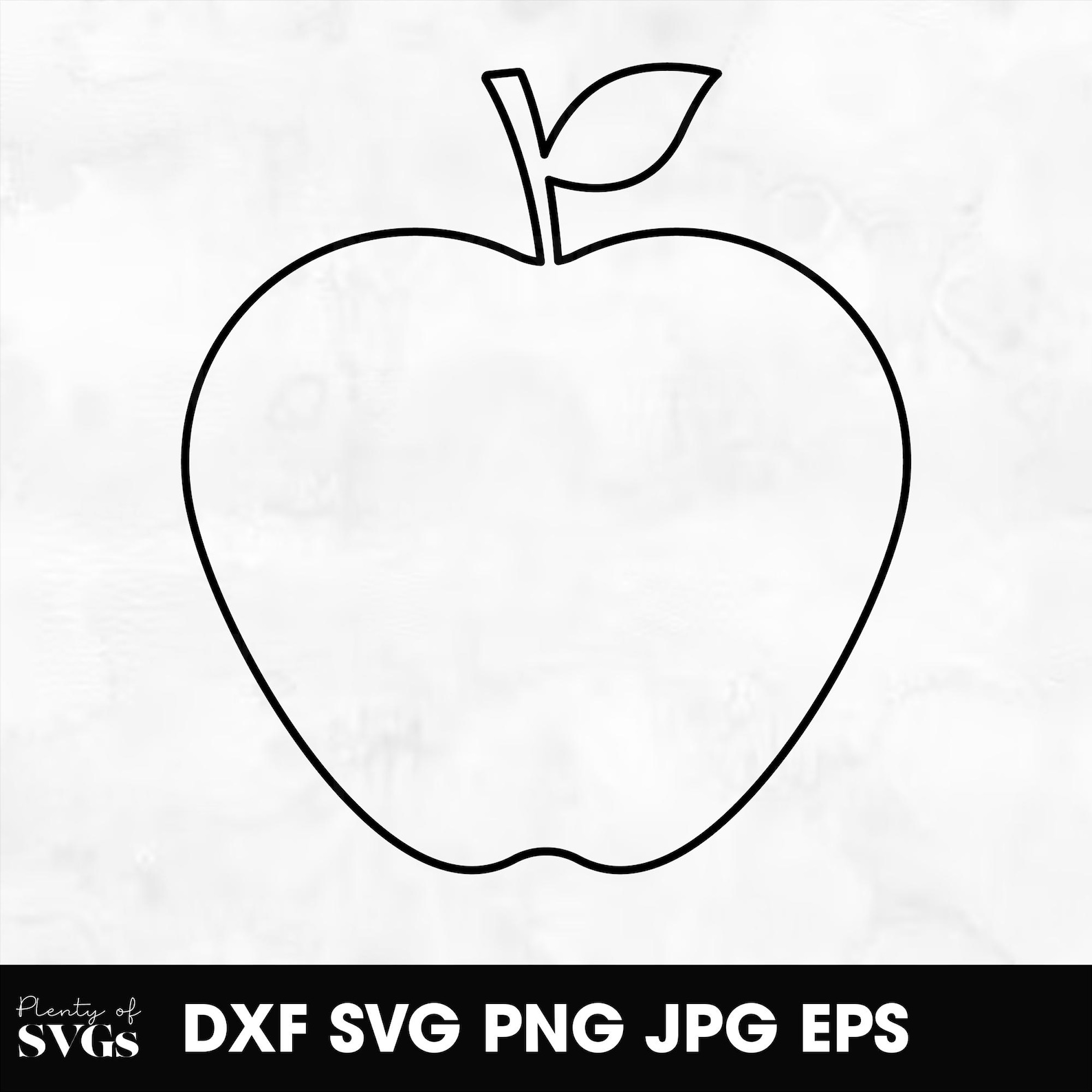 Apple Outline SVG Fruit SVG Apple Monogram SVG Apple Outline Clip Art ...