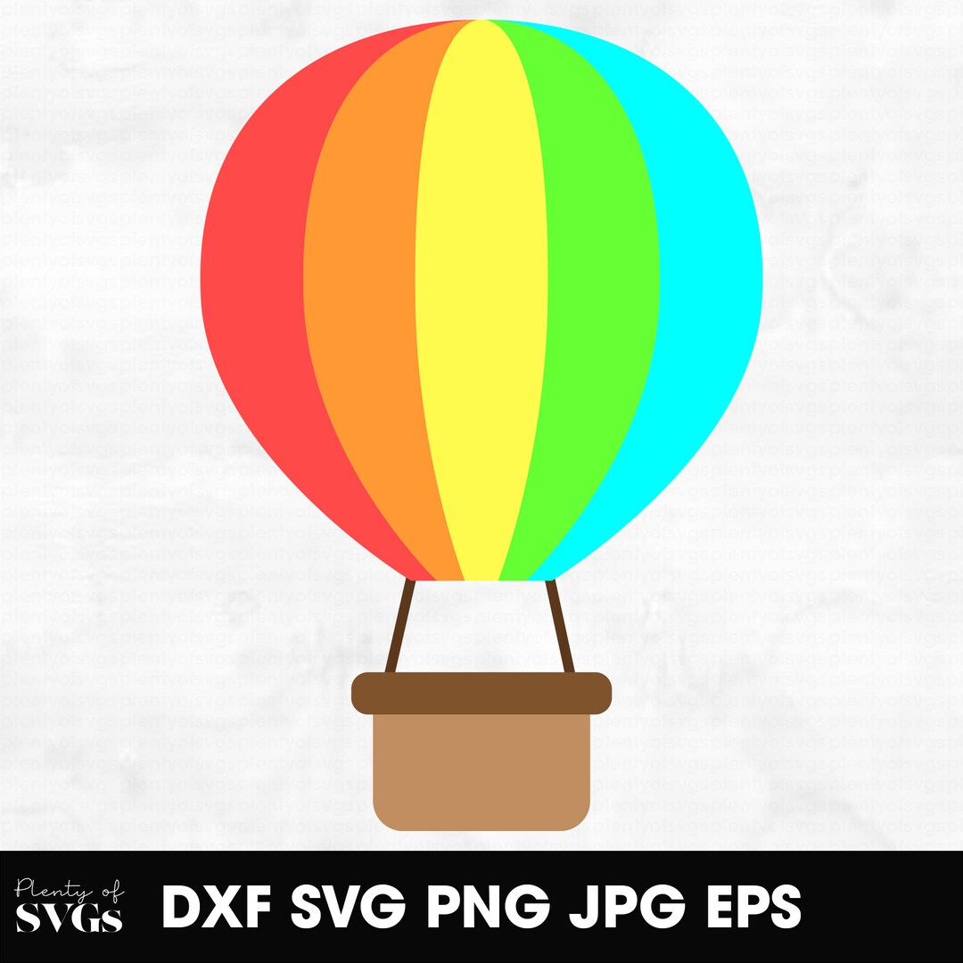 Hot Air Balloon SVG Files - Colorful Hot Air Balloon - Hot Air Balloon ...
