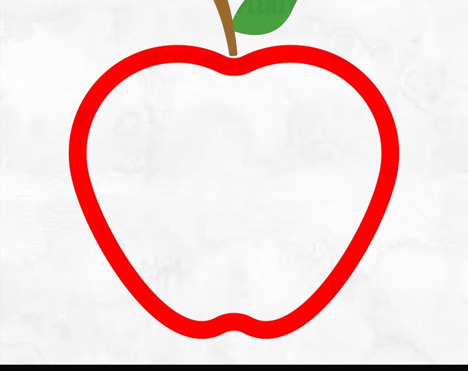 Apple Outline Svg, Fruit Svg, Apple Monogram Svg, Apple Png, Apple ...