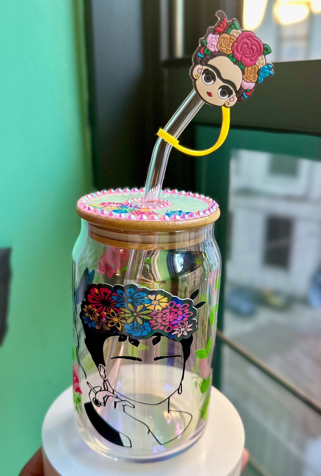 Frida Glass Can, Viva La Vida, Viva La Frida, Glass Iced Coffee Cup ...