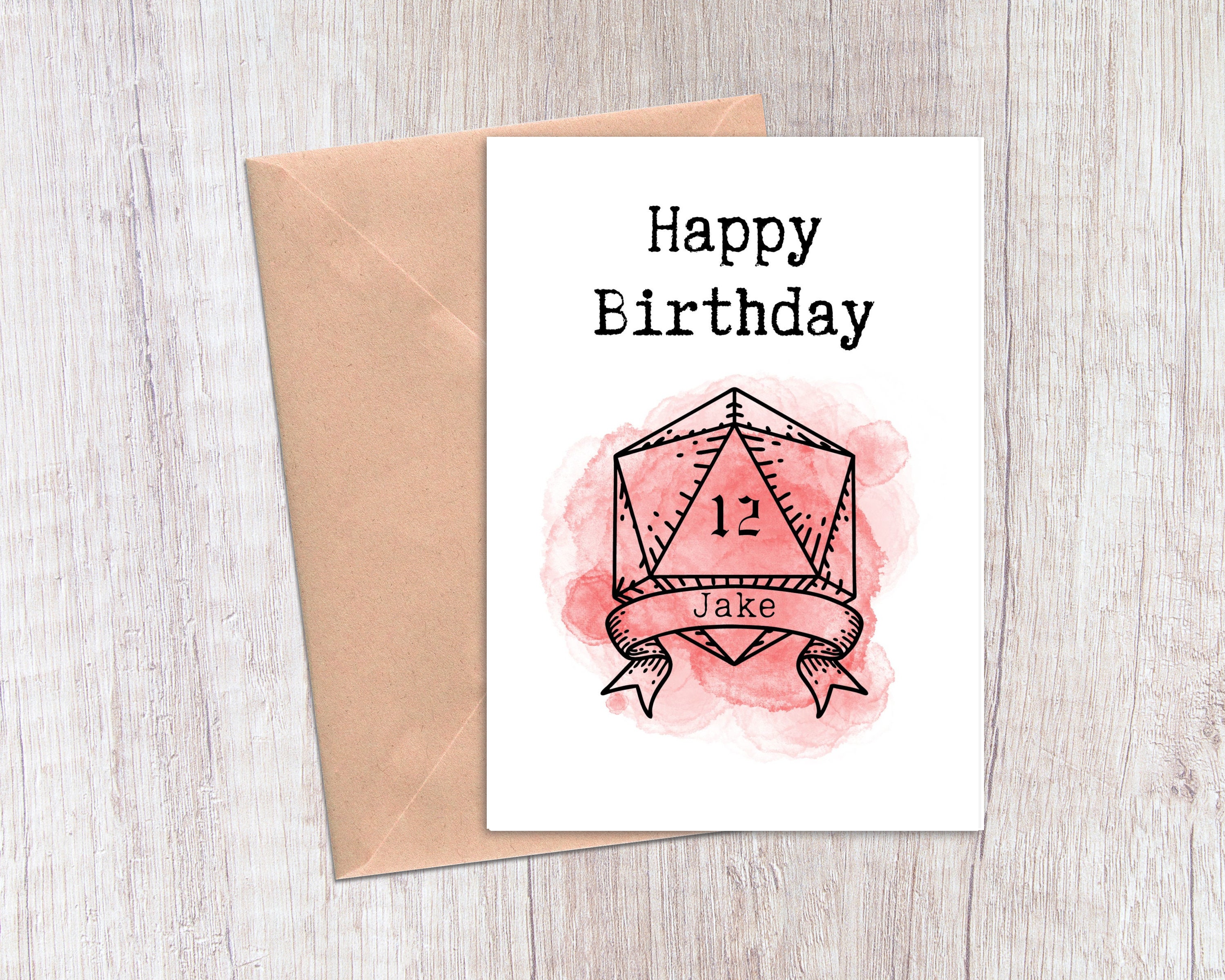 Dungeons and Dragons Birthday Card D&D Birthday Card - Etsy