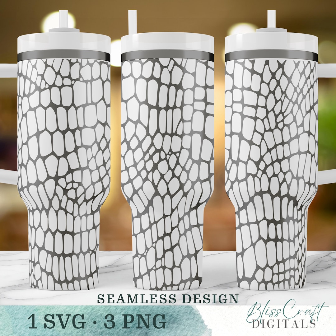 Crocodile Skin Pattern SVG, Seamless Laser Engraving Wrap for 40oz ...