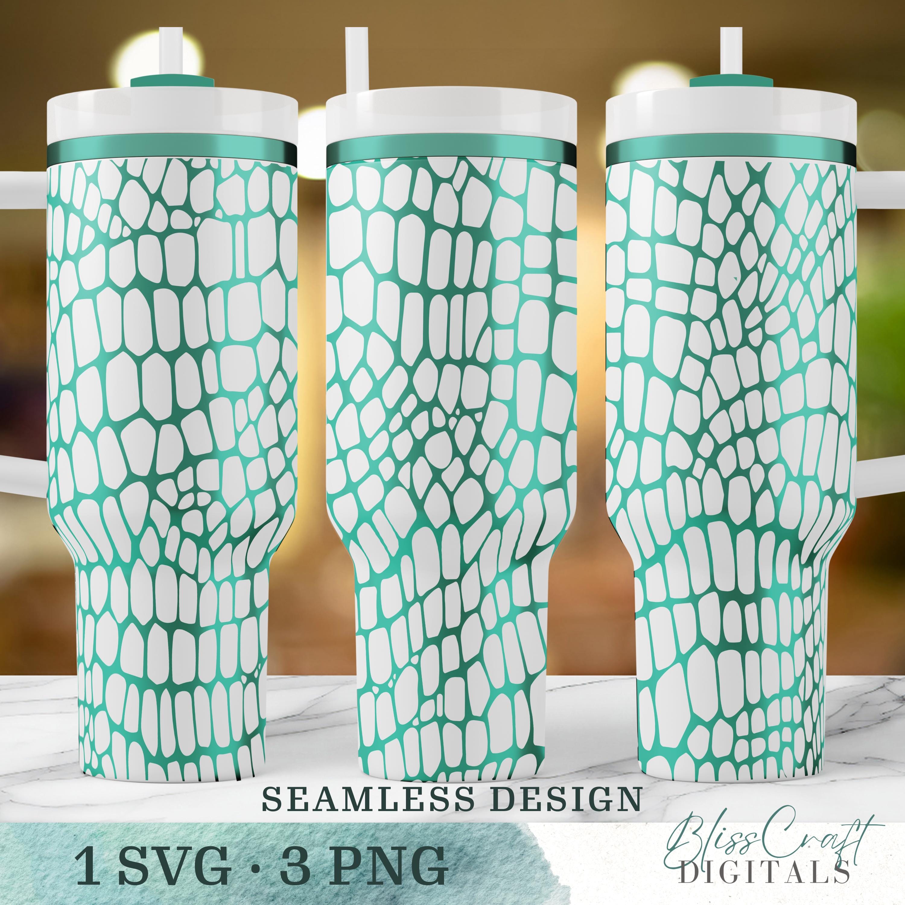 Crocodile Skin Pattern SVG, Seamless Laser Engraving Wrap for 40oz ...