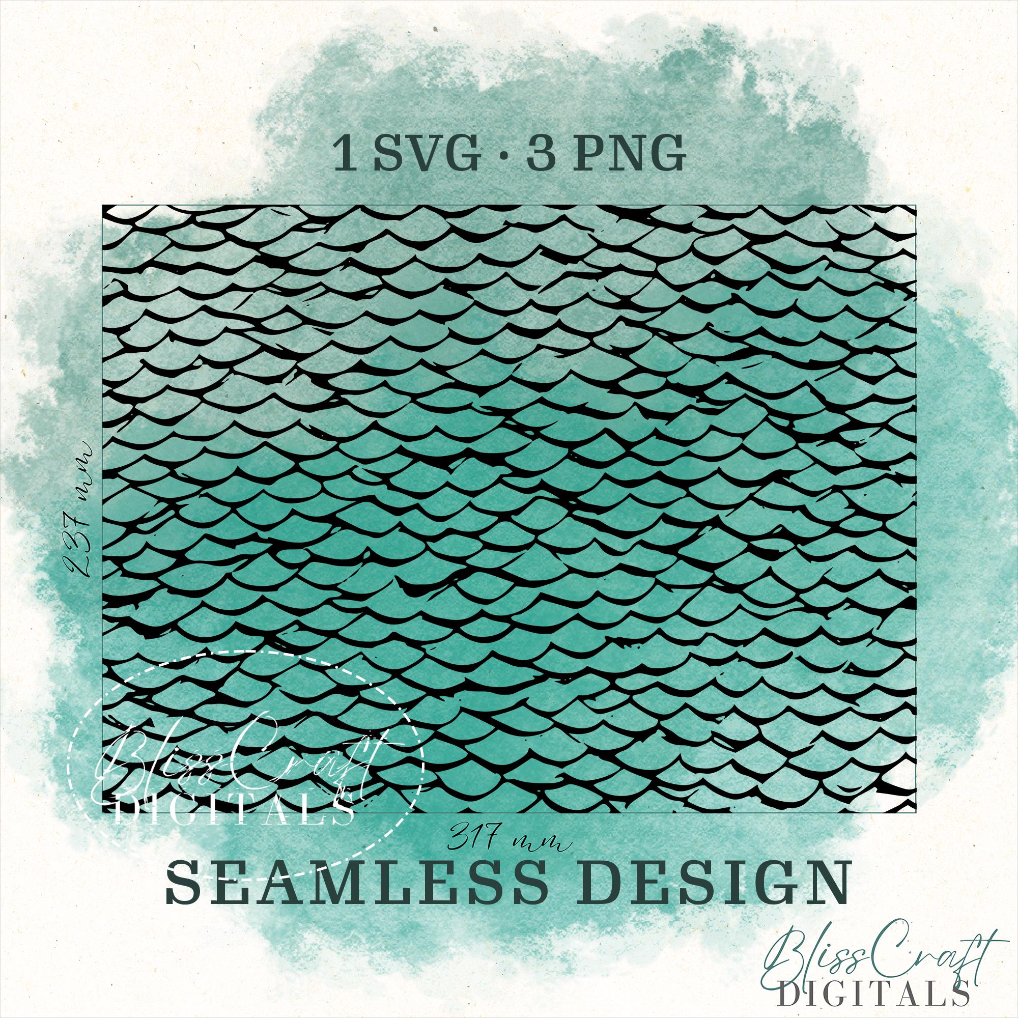 Seamless Fish Scales Print, Digital SVG Download, Laser Engraving Wrap ...