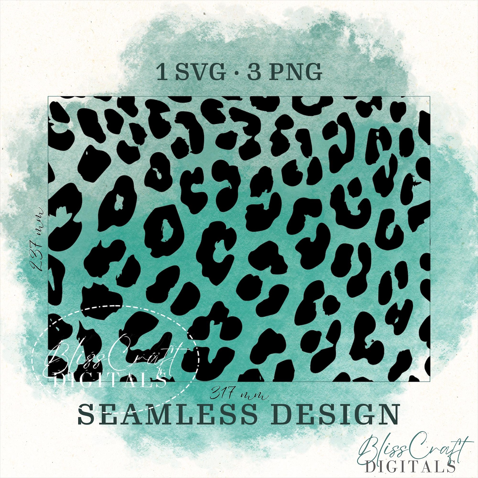 Seamless Leopard Print SVG Design, Digital Download Leopard Pattern ...