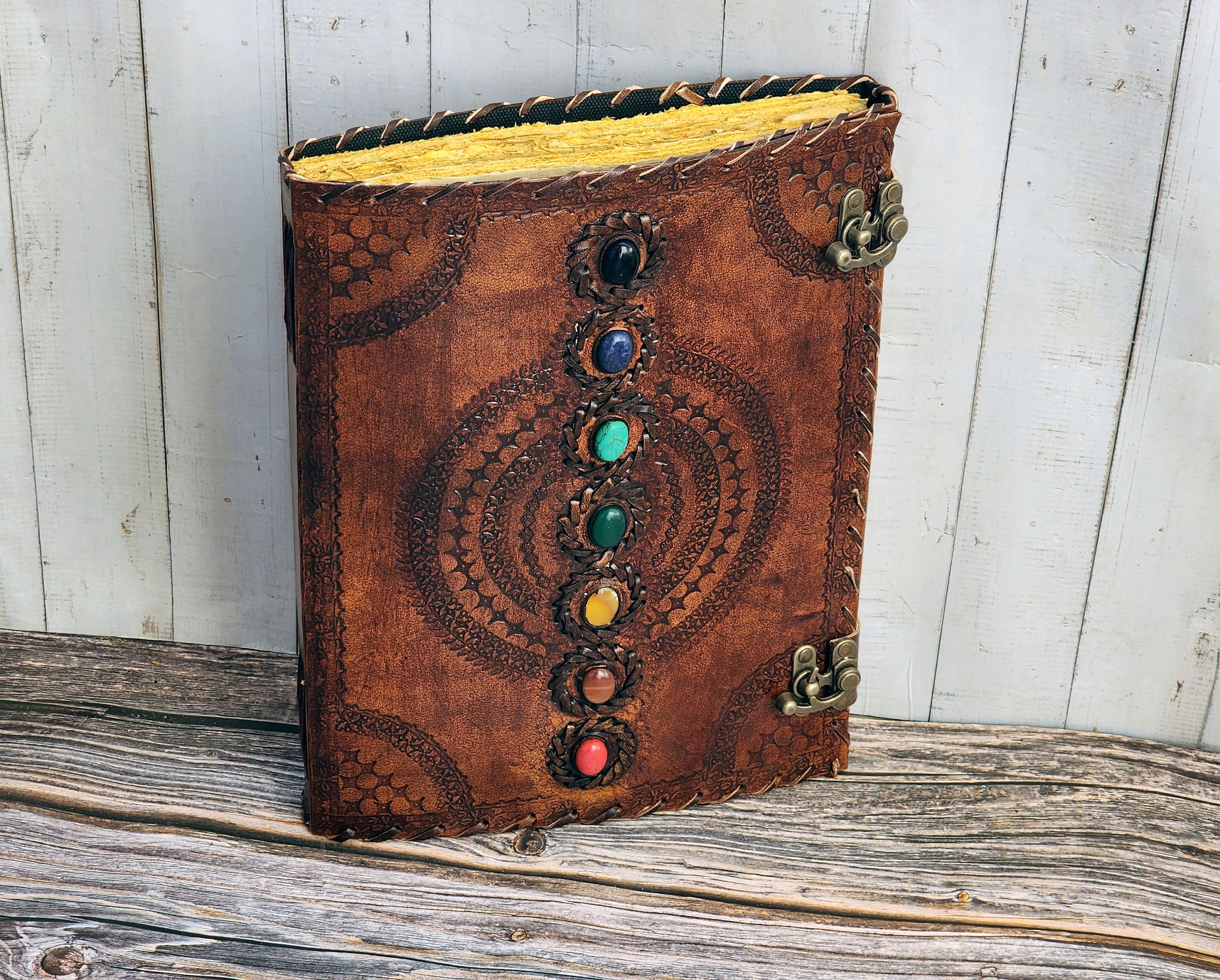 Handbound Leather Journal Spell Book of Shadow Journal Personalized ...