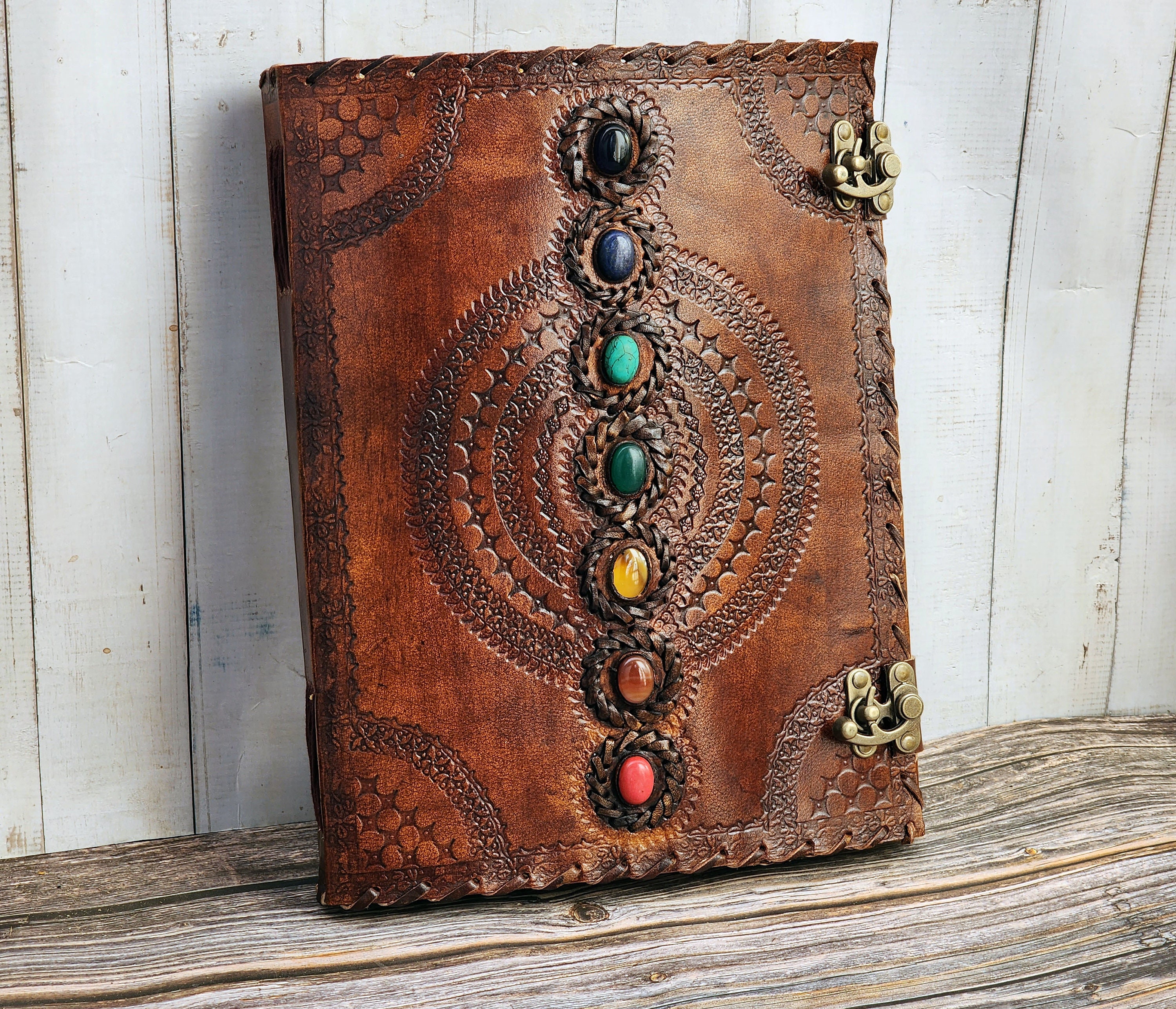 Handbound Leather Journal Spell Book of Shadow Journal Personalized ...