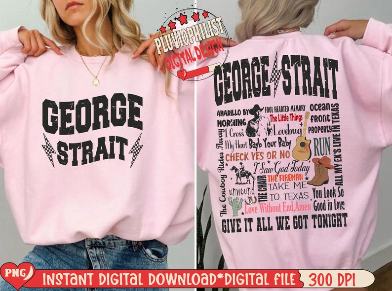 George Strait Png, Country Music Png, George Strait Shirt Designs Png ...