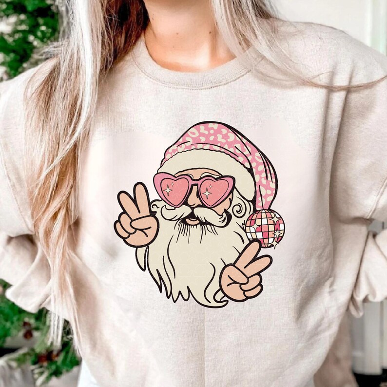 Santa Claus PNG, Christmas Png, Pink Santa Png, Pink Christmas Png ...